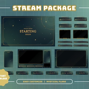 Mystical Flare Animated Stream Package/ Dark Aesthetic/aesthetic Dark ...