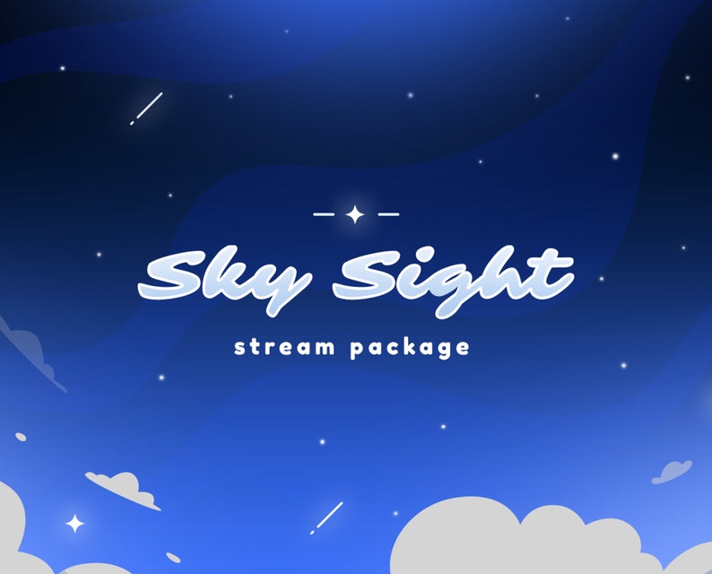 Sky Sight Animated Stream Package/dark Blue Theme/twitch - Etsy