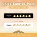 Loading Chick Emotes Pack Cute Chick/emote Bundle/discord/youtube ...