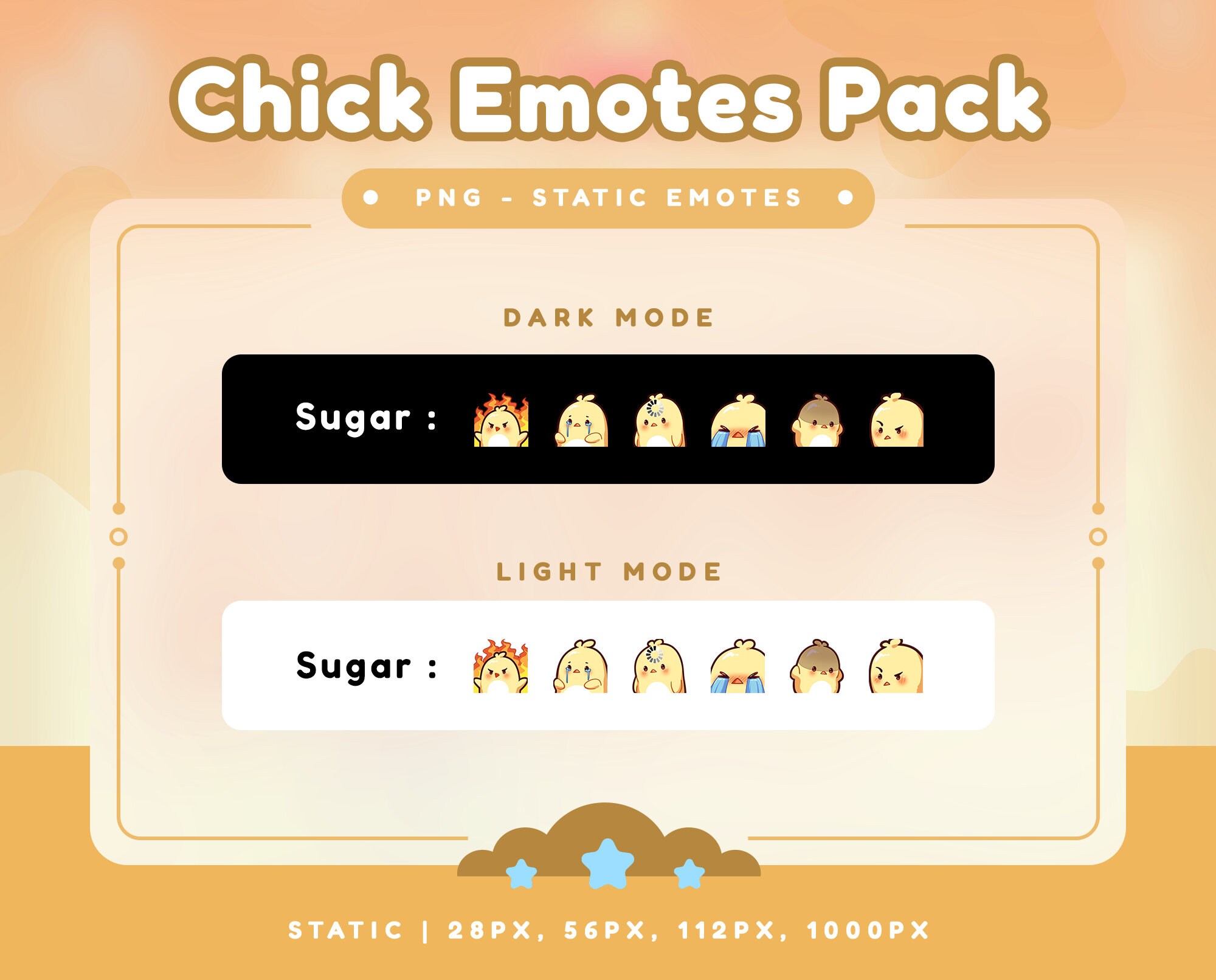 Cute Loading Chick Emotes Pack – Twitch, Discord, Youtube (digital ...