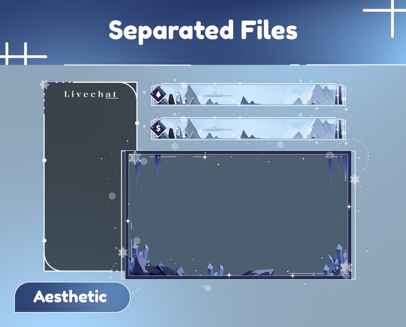 Ice Mountain Animated Stream Pack | Winter Overlay, Alerts, Transitions ...