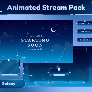Night Skies Animated Stream Package/transition/stream Overlay/panels ...