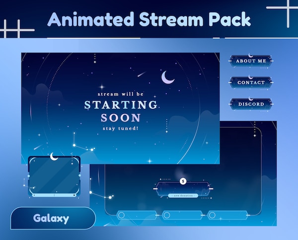 Stargate: Steampunk, Starry Themed Stream Graphics for Twitch Streams ...