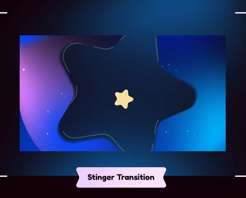 Elegant Animated Star Vtuber Stream Transition (webm) - Etsy