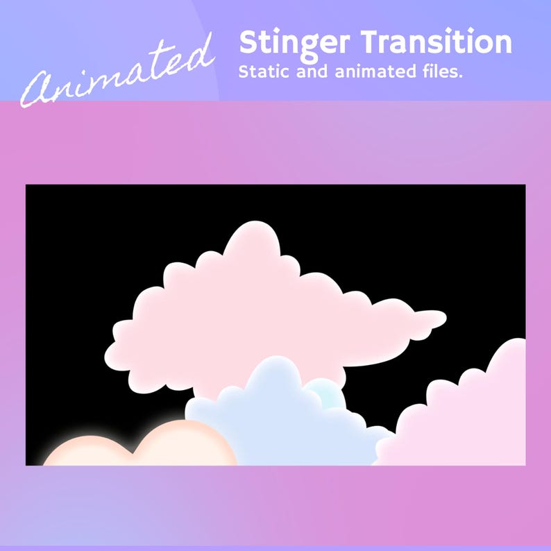Animated Sugar Starfield Stream Pack: Kawaii Pastel Sky for Twitch and ...