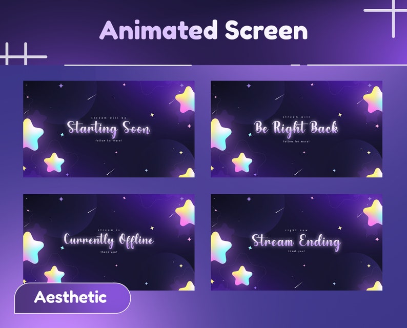 Aesthetic Starlight Stream Pack | Asteria Capella Animated Overlay ...
