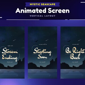 Mystic Seascape Animated Stream Screen Package/vertical Stream ...