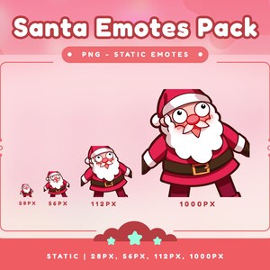 Santa Emotes Pack for Twitch, Discord, Youtube/emotes Bundle/twitch ...