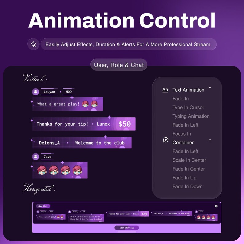 Dynamic Chat Widget | Glitch Cyberpunk UI | Twitch Youtube | Animated ...
