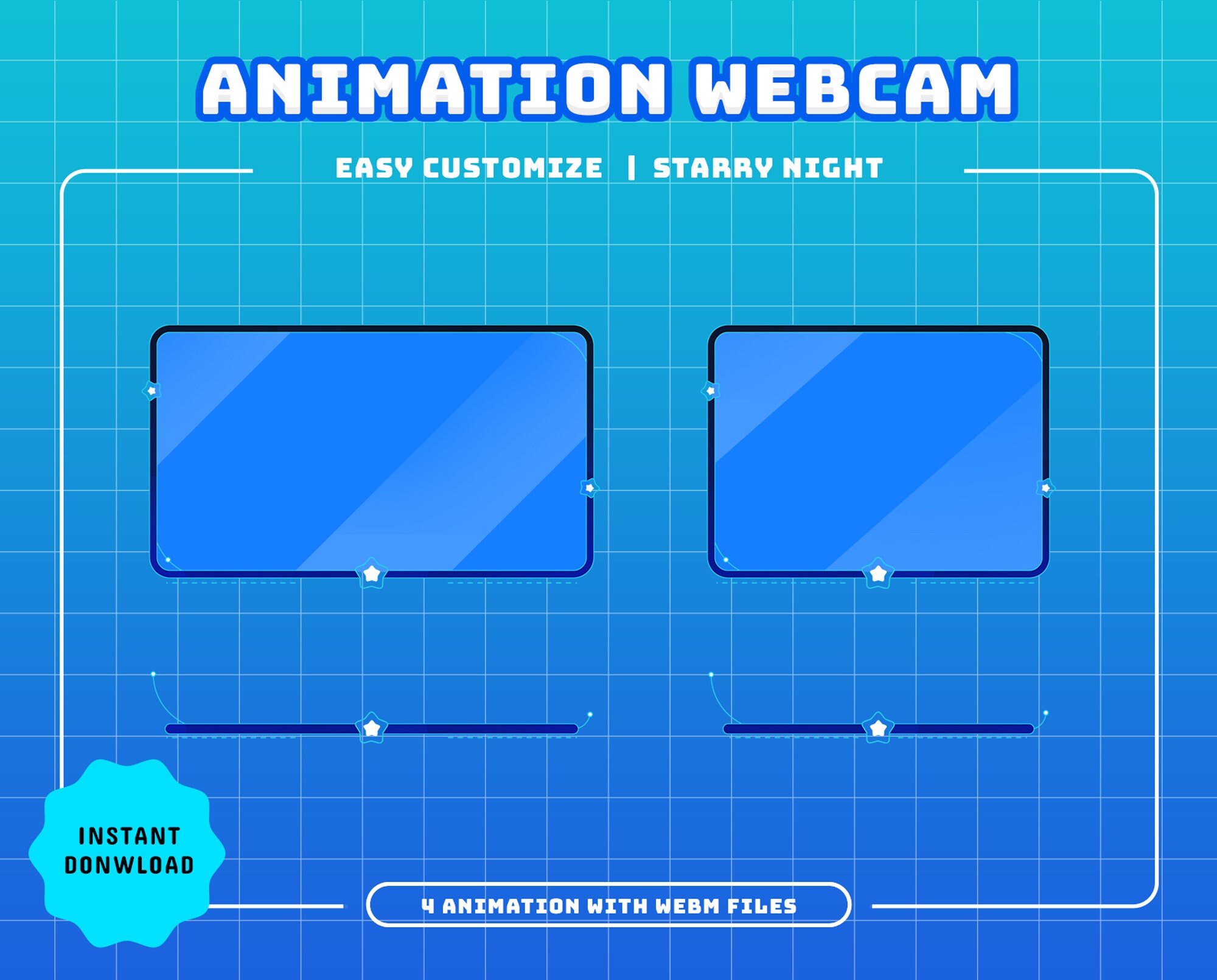 Starry Night Animated Stream Package/transition/stream - Etsy