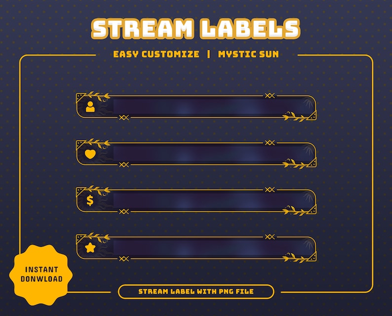 Mystic Sun Animated Stream Package/stream Overlay/stream Package ...