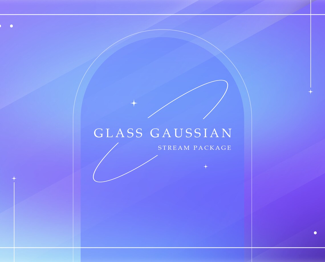 Glass Gaussian Animated Stream Package/aesthetic Overlay/blue - Etsy