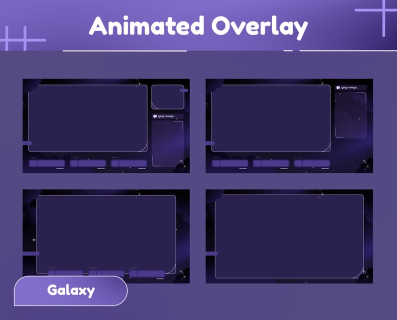 Galaxea Animated Stream Package: Galaxy Theme, Panels, Overlays ...