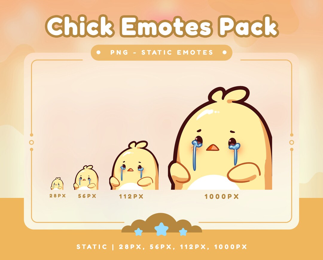Sad Chick Emotes Pack-cute Chick/emote Bundle/discord/youtube/twitch ...