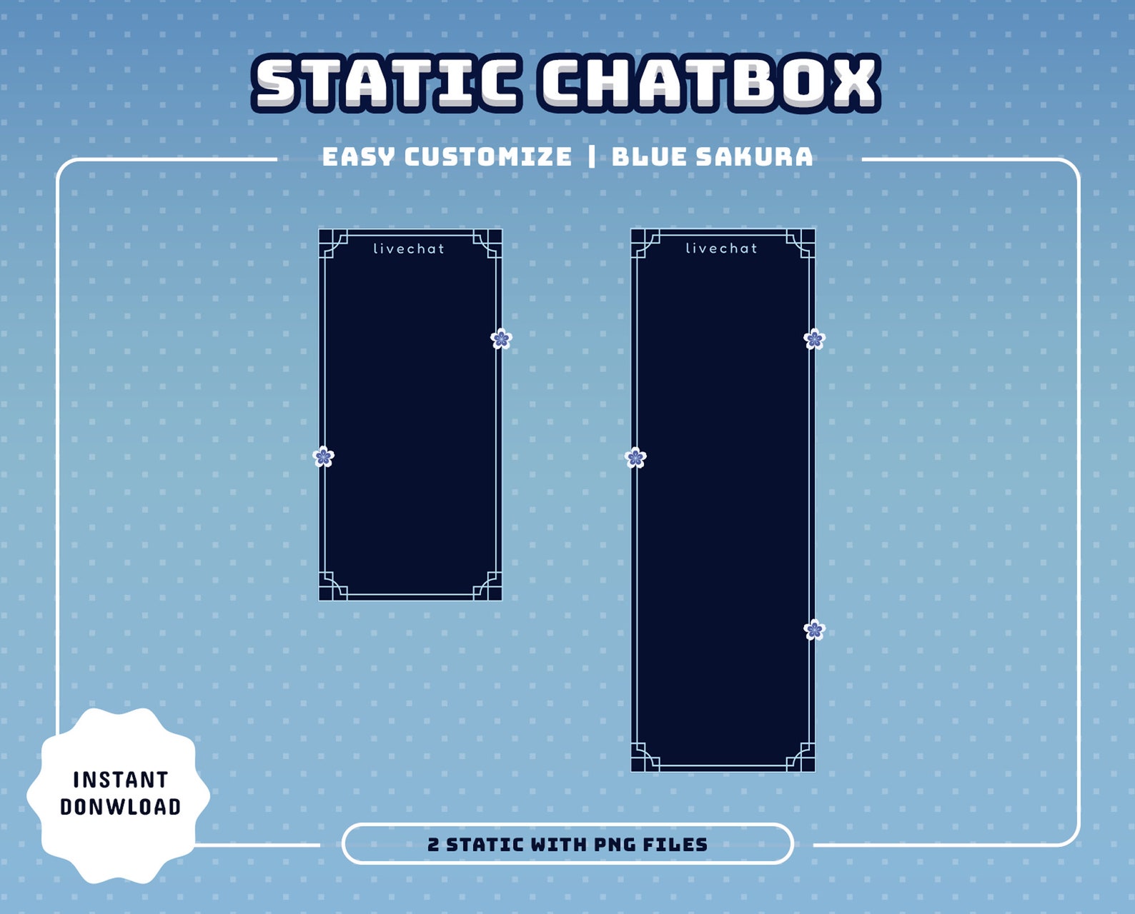 Blue Sakura Animated Stream Package/sakura/japanese Theme/stream ...