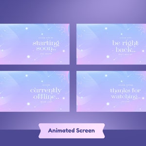 Cosmic Vtuber Animated Stream Screens: Starting Soon, BRB (webm) - Etsy