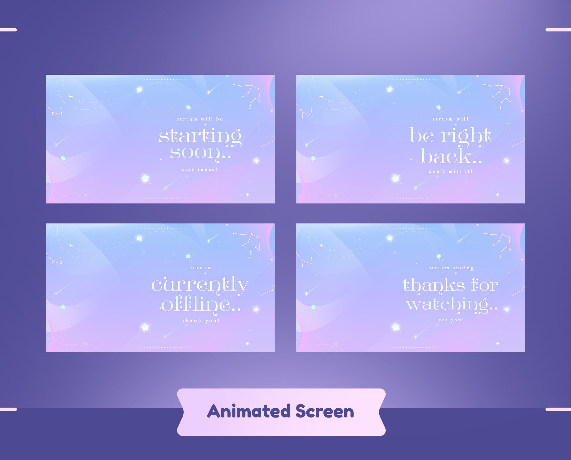 Cosmic Vtuber Animated Stream Screen/stream - Etsy