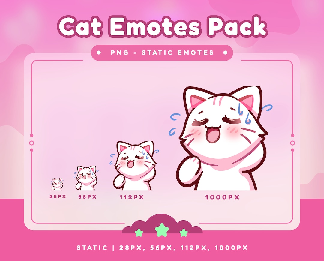 Sweat Smile Cat Emotes Pack/cute Cat Emote/emote Bundle/discord/youtube ...