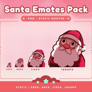 Santa Emotes Pack for Twitch, Discord, Youtube/emotes Bundle/twitch ...