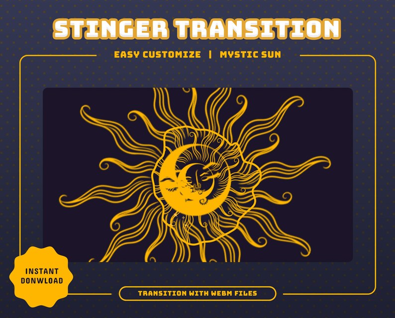 Mystic Sun Animated Stream Package/stream Overlay/stream Package ...