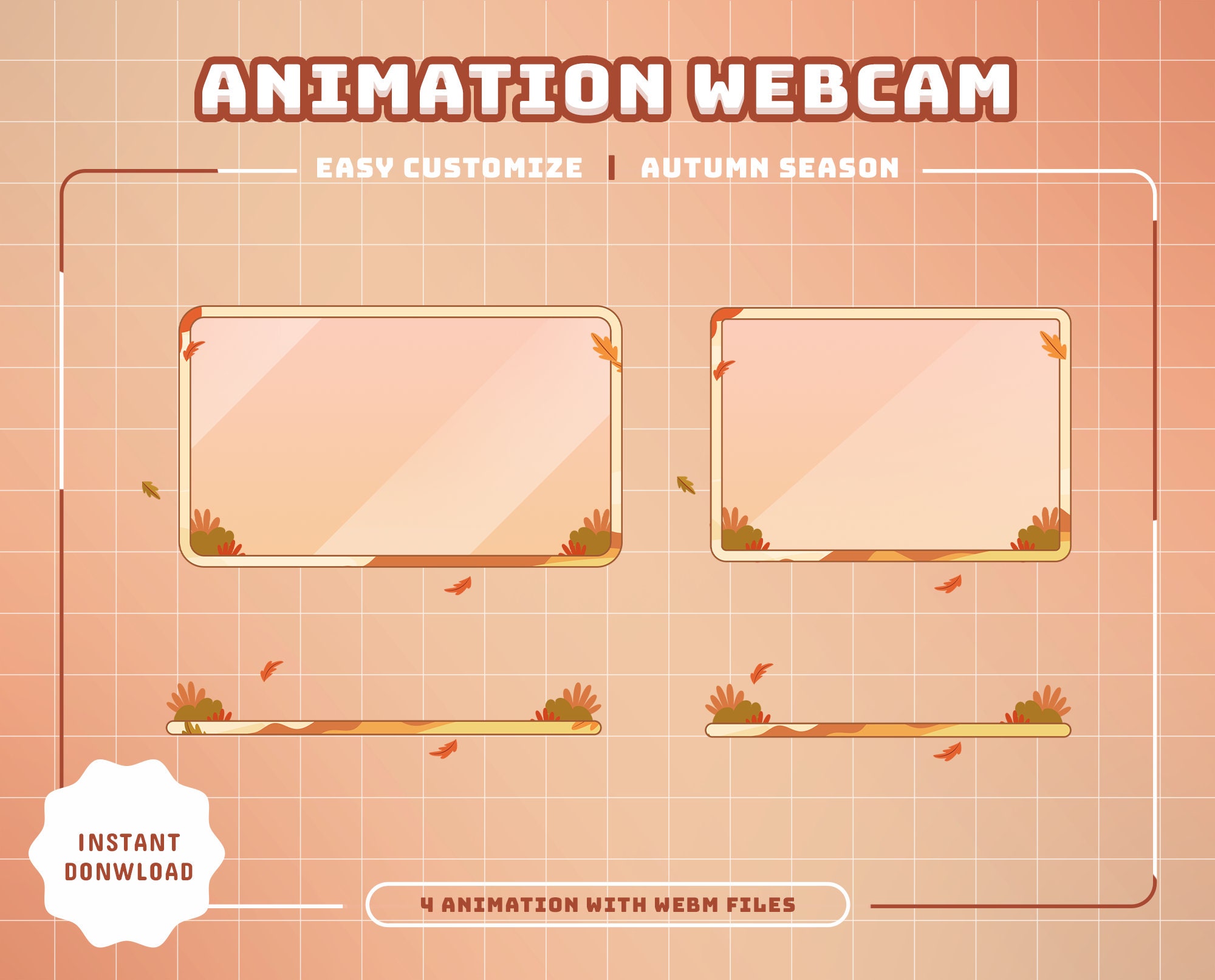 Autumn Animated Stream Package: Transitions, Overlays, Panels - Etsy