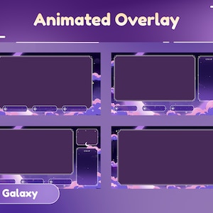 Galactic Dreamweave Animated Stream Pack/galaxy Twitch Overlay/cloud ...