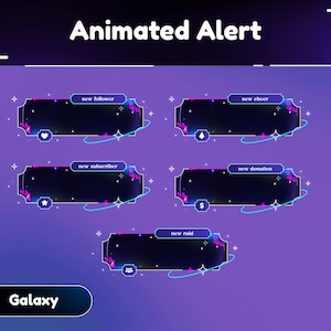 Twinkle Star Animated Stream Alert Pack for Twitch, Kick ...