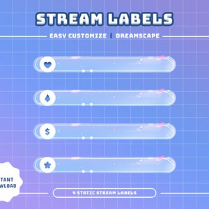 Dreamscape Animated Stream Package/transition/panels/girly/cute Theme/blue/simple/chill/feminine ...