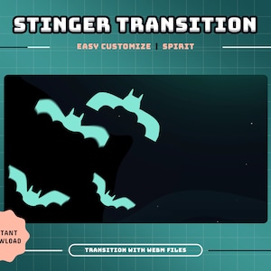 Spirit Animated Stream Package/twitch Overlay/transition/panels ...