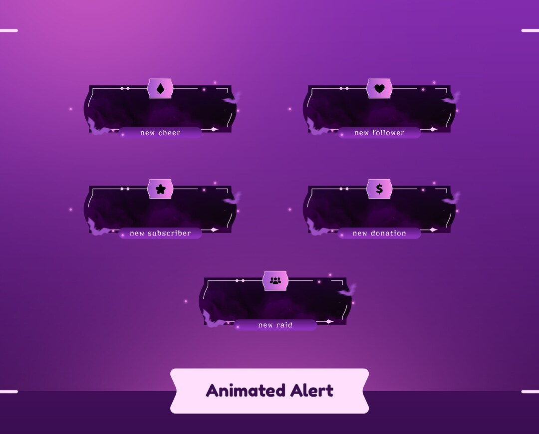 Incantantion Vtuber Animated Stream Alerts/stream Overlay/transition ...