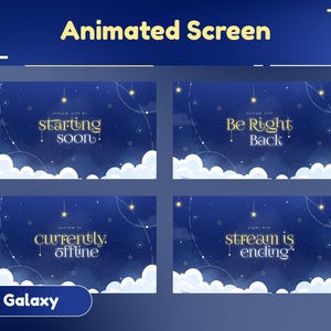 Starcloud Denim Animated Stream Overlay for Twitch, Youtube/transition ...