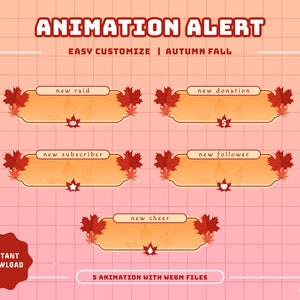 Autumn Fall Animated Stream Package/transition/stream Overlay/panels ...