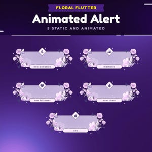 Floral Flutter Animated Stream Alert Package for Twitch, Kick and ...