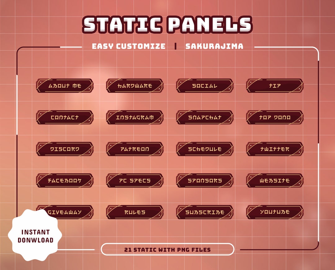 Sakurajima Stream Panel Package/stream Overlay/transition/panels/sakura ...