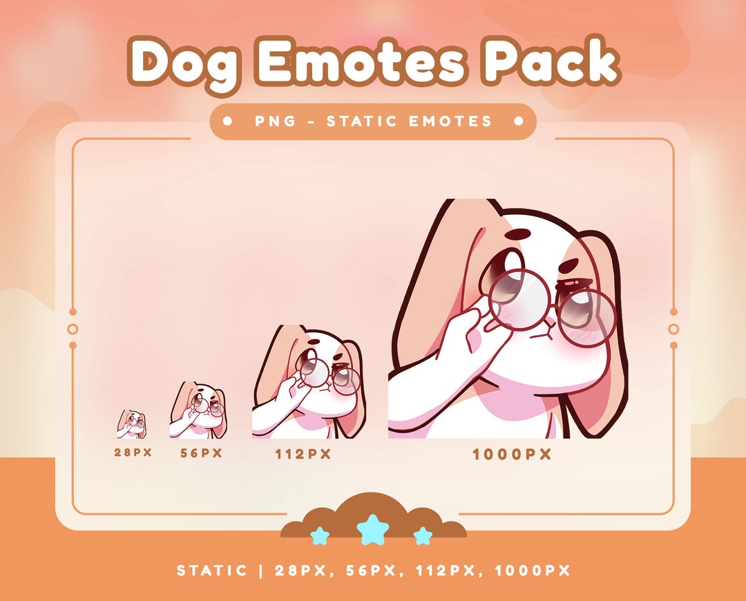 Thinking Face Dog Emotes Pack-cute Dog Emote/emote Bundle/discord ...