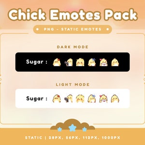 Confused Face Chicks Emotes Pack-cute Chick/emote Bundle/discord ...