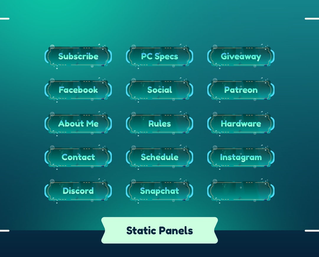 Under Ocean Vtuber Stream Panels/stream - Etsy