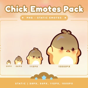 Scared Chick Emotes Pack-cute Chick/emote Bundle/discord/youtube/twitch ...