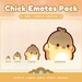 Scared Chick Emotes Pack-cute Chick/emote Bundle/discord/youtube/twitch ...