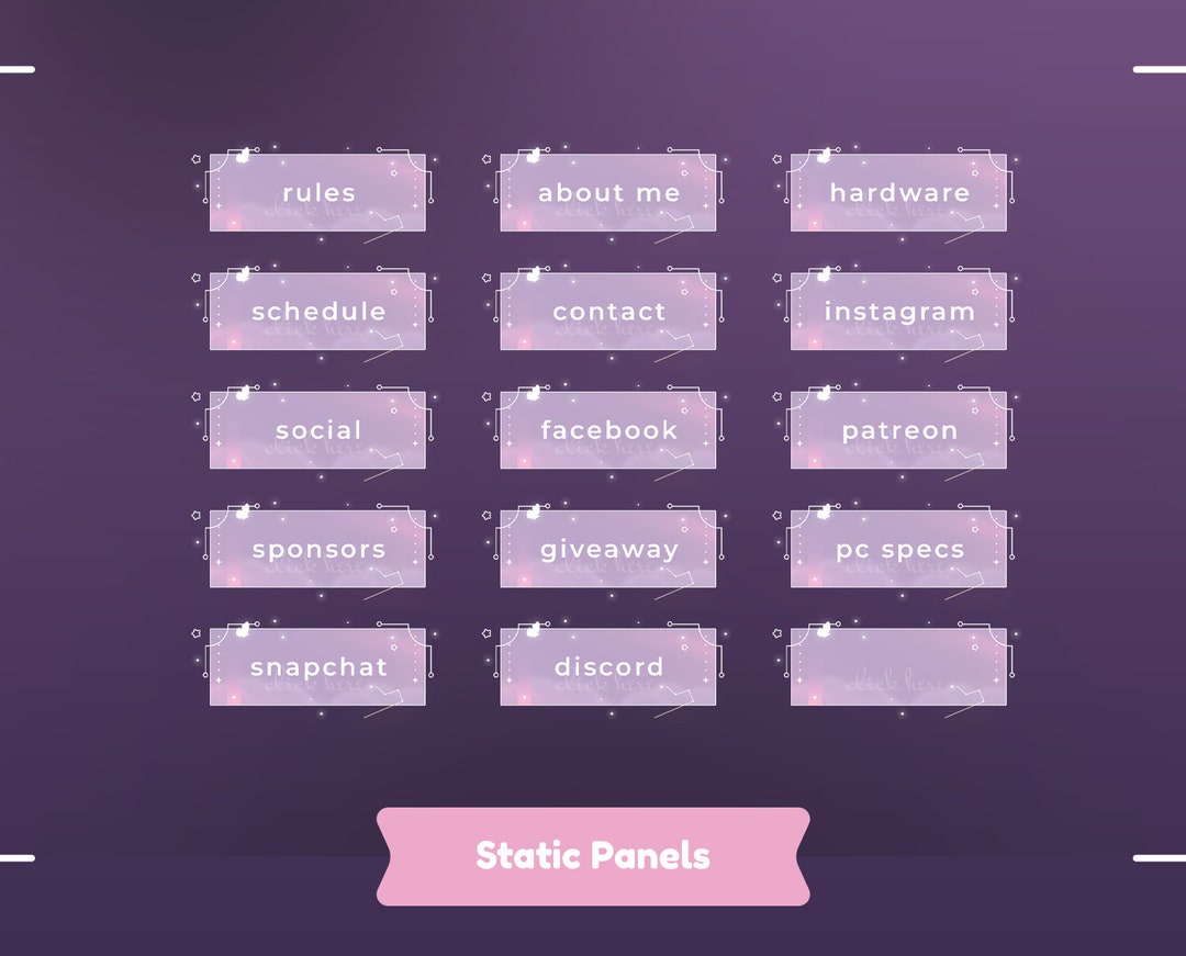 Stardust Vtuber Stream Panels/stream Overlay/transition/panels/vtuber ...