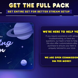 Pixie Planet Animated Stream Overlay Package/stream Overlay/vertical Stream for Tiktok/galaxy ...