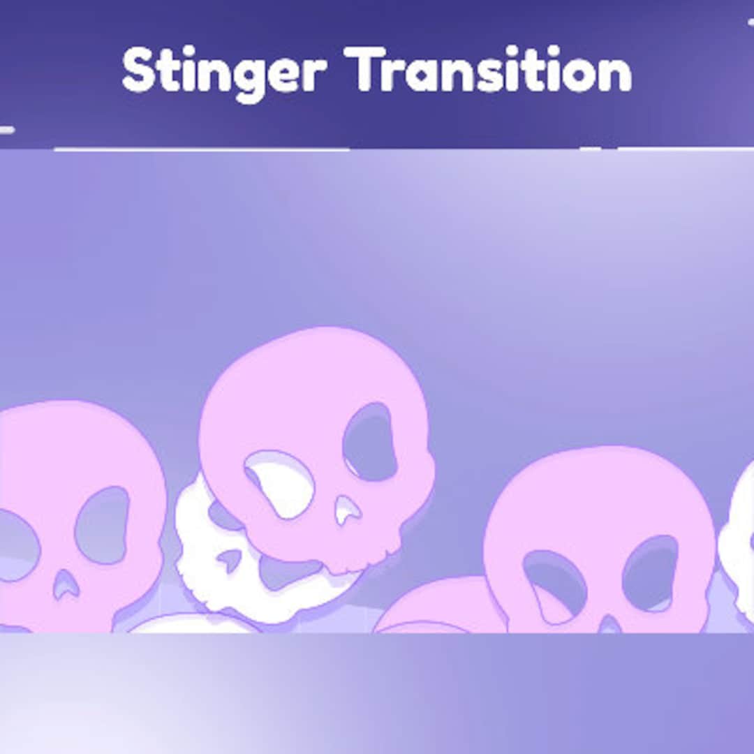 Soft Skull Animated Stream Stinger Transition/stream Overlay/panel ...