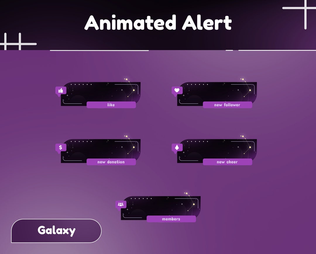 Luminary Star Animated Stream Alerts/transition/stream Overlay/panels ...
