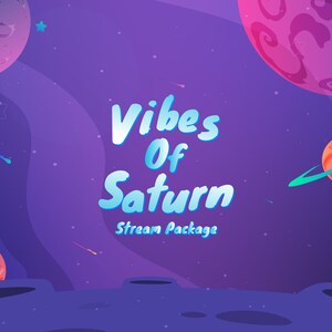 Vibes of Saturn Animated Stream Package/galaxy Theme/chill - Etsy