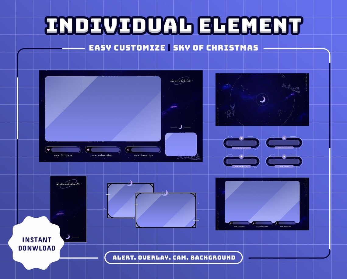 Sky of Christmas Animated Stream Package/transition/stream - Etsy