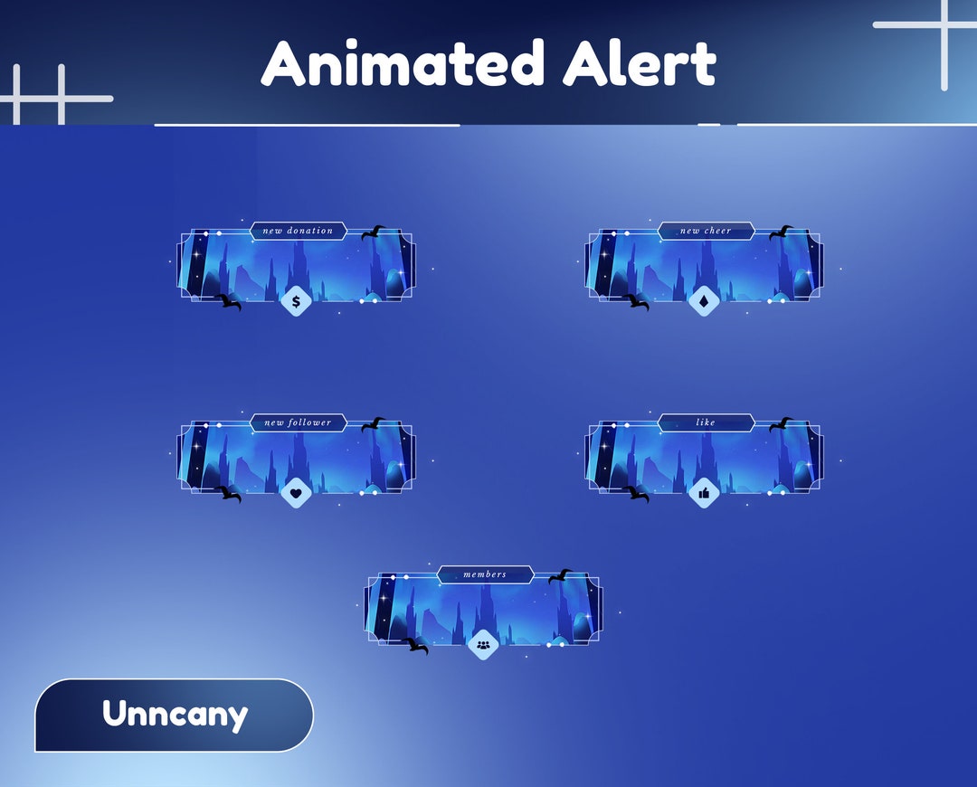 Spooky Chill Animated Stream Alerts/transition/stream Overlay/panel ...