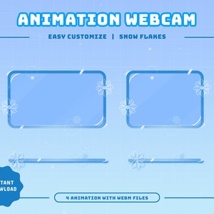 Snow Flakes Animated Stream Package/stream Overlay/snow Theme/cute ...