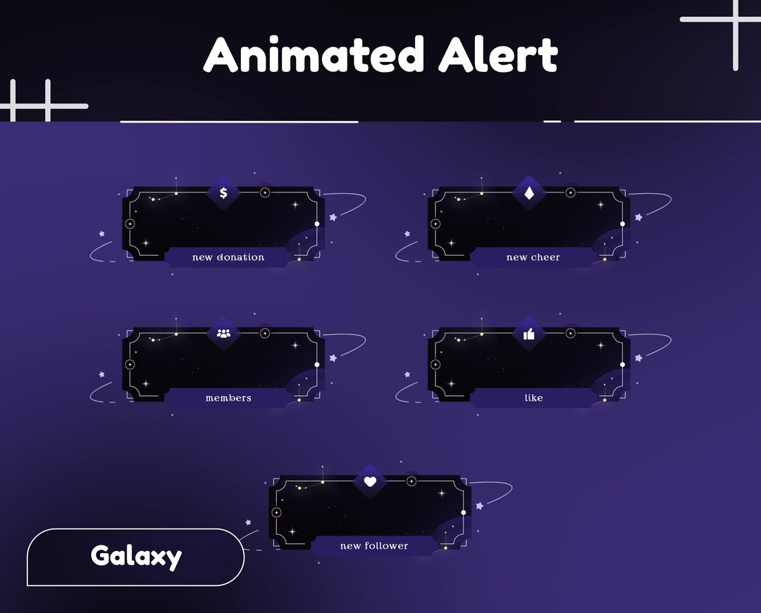 Astro Space Animated Stream Alerts/notification/transition/stream ...