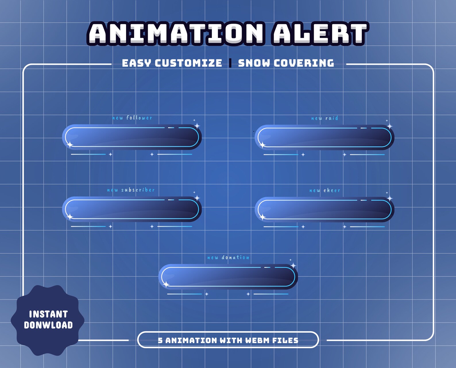 Snow Covering Animated Stream Package/stream Overlay/snow - Etsy