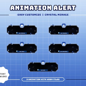 Crystal Mirage Animated Stream Alerts/transition/stream Overlay/panels ...